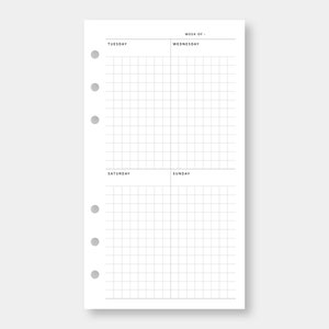Personal, Weekly Planner Printable | Vertical Grid | Week on Two Pages ...