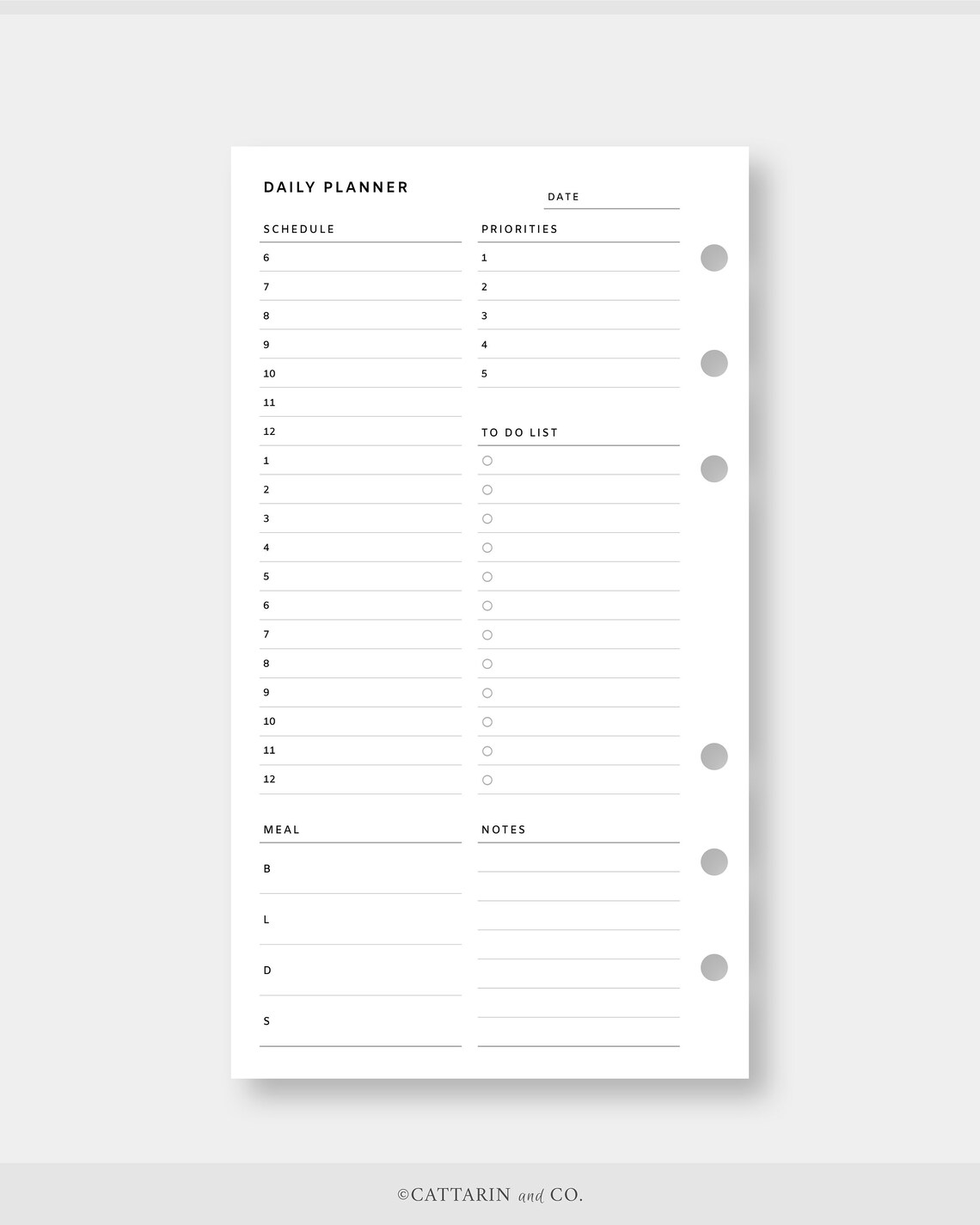 Personal Daily Planner Printable Fillable Editable Day - Etsy