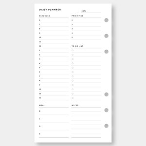 Personal, Daily Planner Printable | Fillable , Editable | Day on One ...