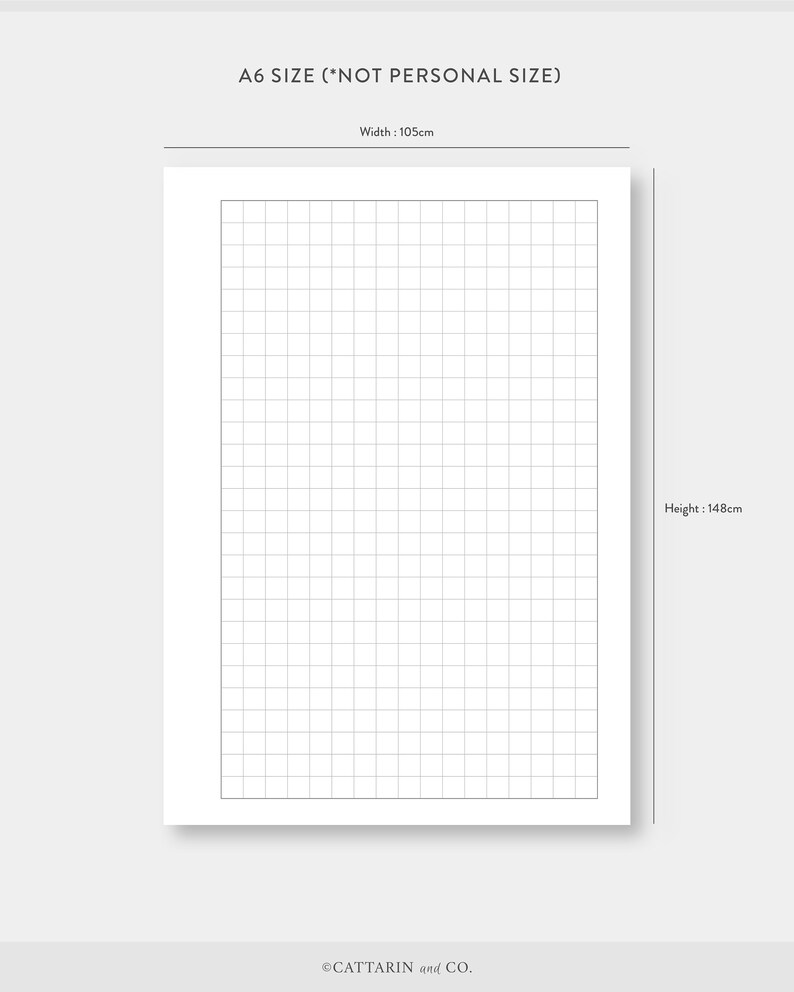 A6, Weekly Planner Printable Grid Paper Week on Two Pages Undated ...