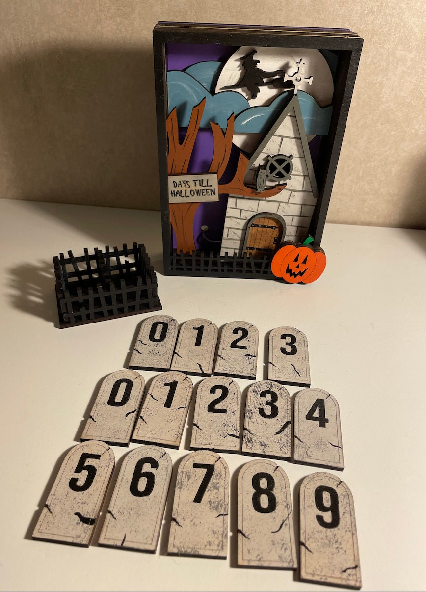 Halloween Countdown Haunted House Countdown Halloween Decor - Etsy