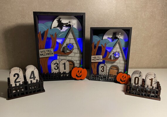 Halloween Countdown Haunted House Countdown Halloween Decor | Etsy