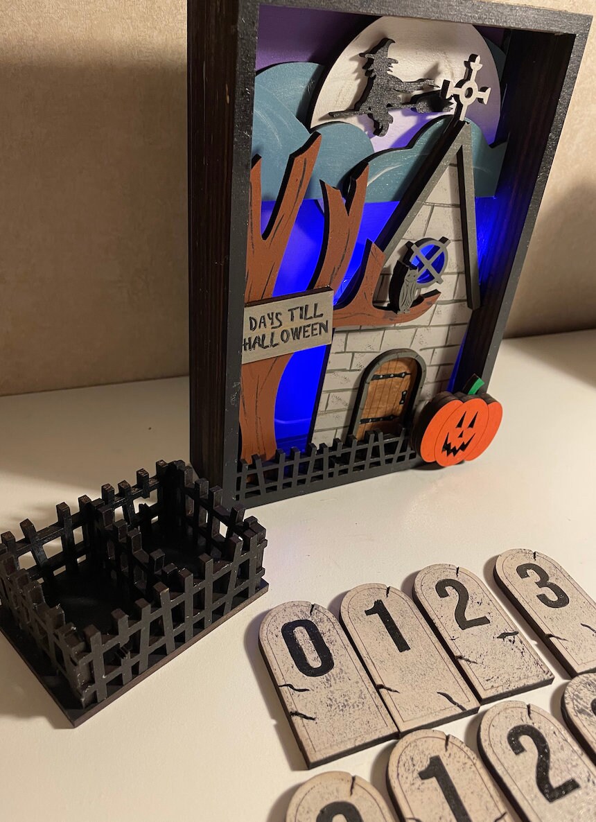 Halloween Countdown Haunted House Countdown Halloween Decor - Etsy