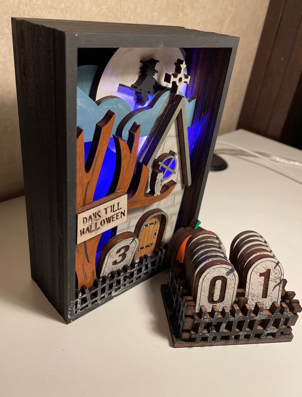 Halloween Countdown Haunted House Countdown Halloween Decor - Etsy