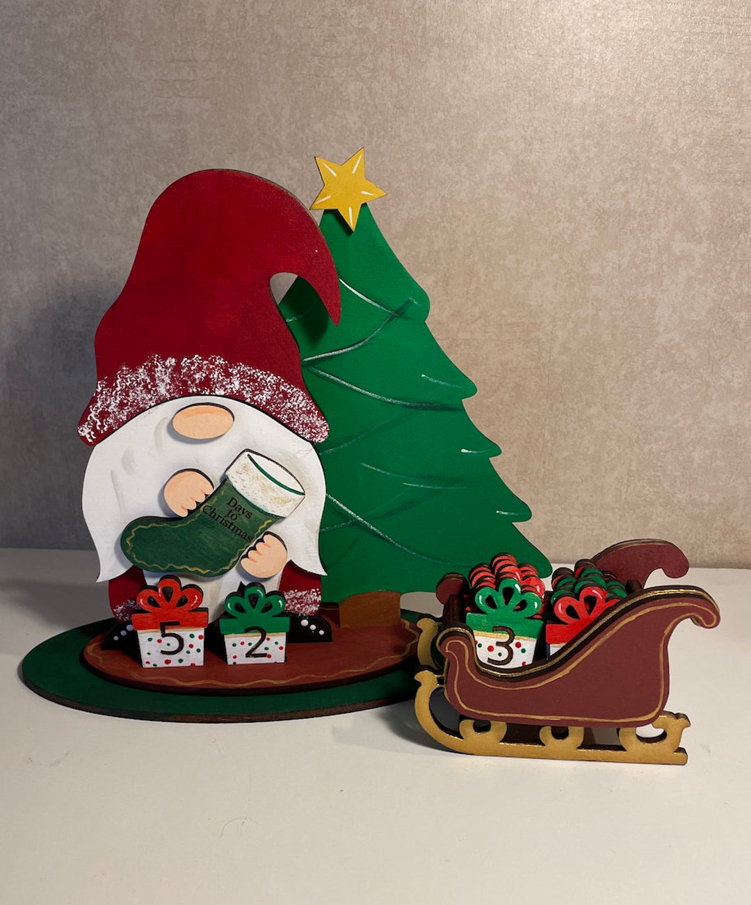 Christmas Countdown, Gnome Christmas, Gnome Christmas Countdown. - Etsy
