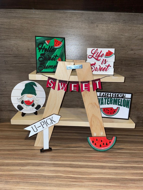 Watermelon Tiered Tray Watermelon Decor Tiered Tray - Etsy
