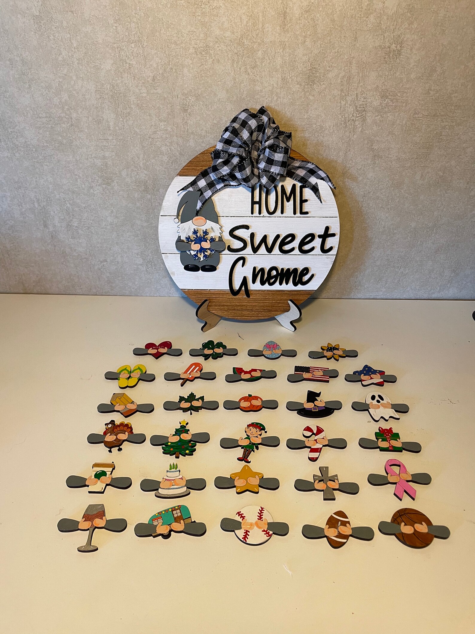 Gnome Welcome Sign Welcome Decor Home Sweet Gnome Sign - Etsy