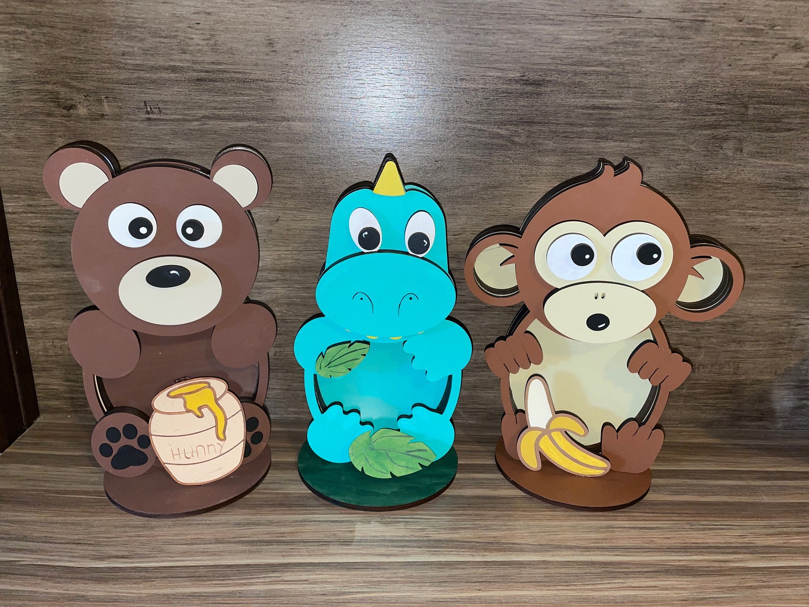 Wooden Character Bank, Wooden Bank, Animal Banks - Etsy