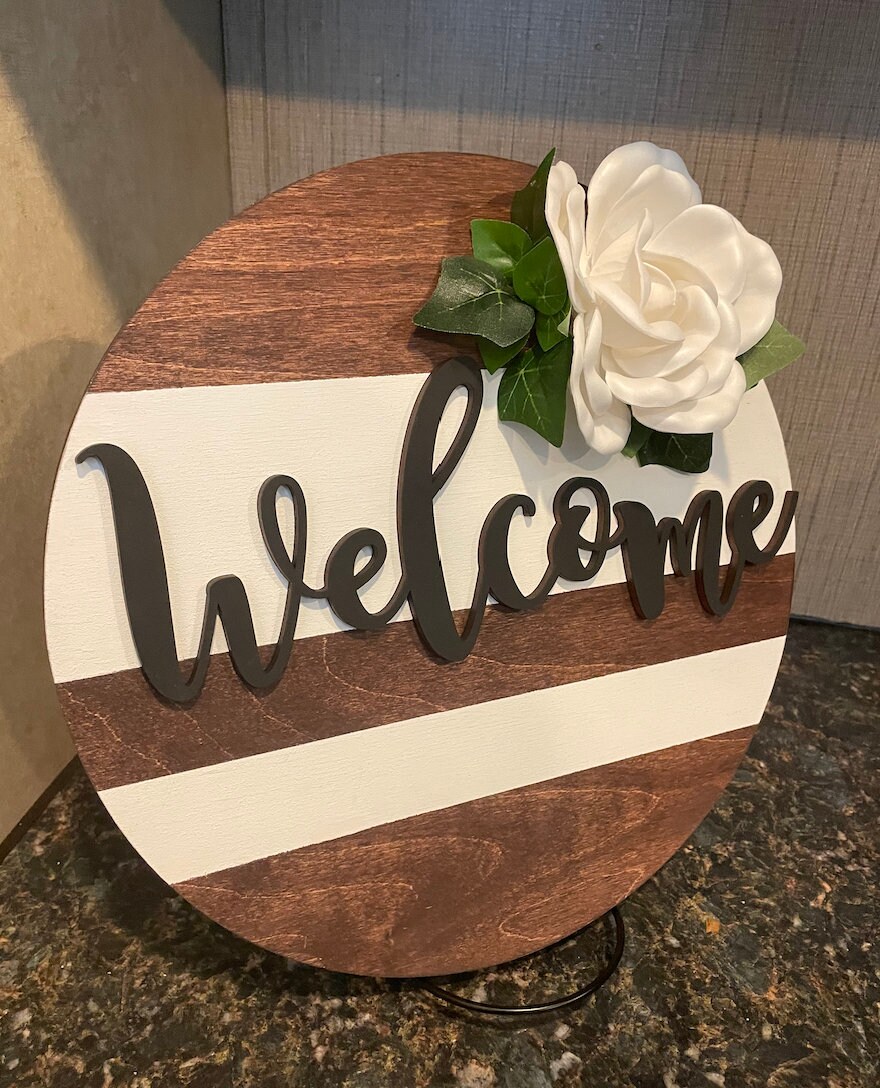 Welcome Sign Welcome Decor Wood Welcome Sign Welcome Stand - Etsy