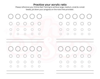 Acrylic Practice Sheet - Etsy