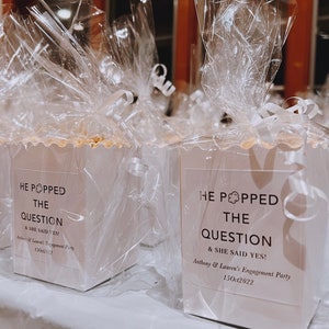 Printable He Popped the Question Party Favor Sticker Template - Etsy