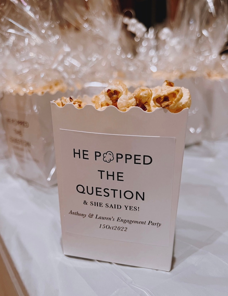 Printable He Popped the Question Party Favor Sticker Template - Etsy