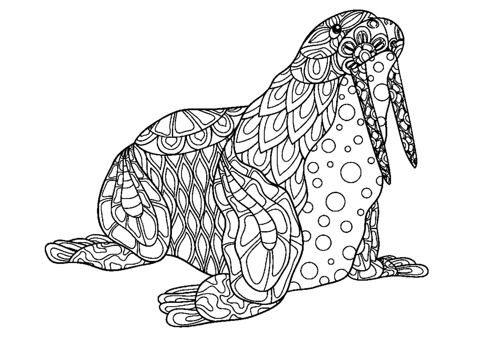 Coloring for Mindfulness vol. 1 50 pages with animals | Etsy