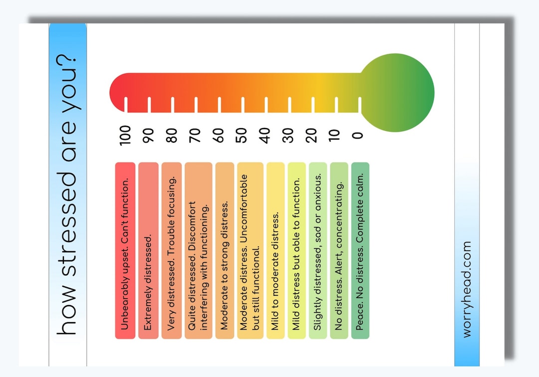 Stress Level Thermometer Pdf - Etsy