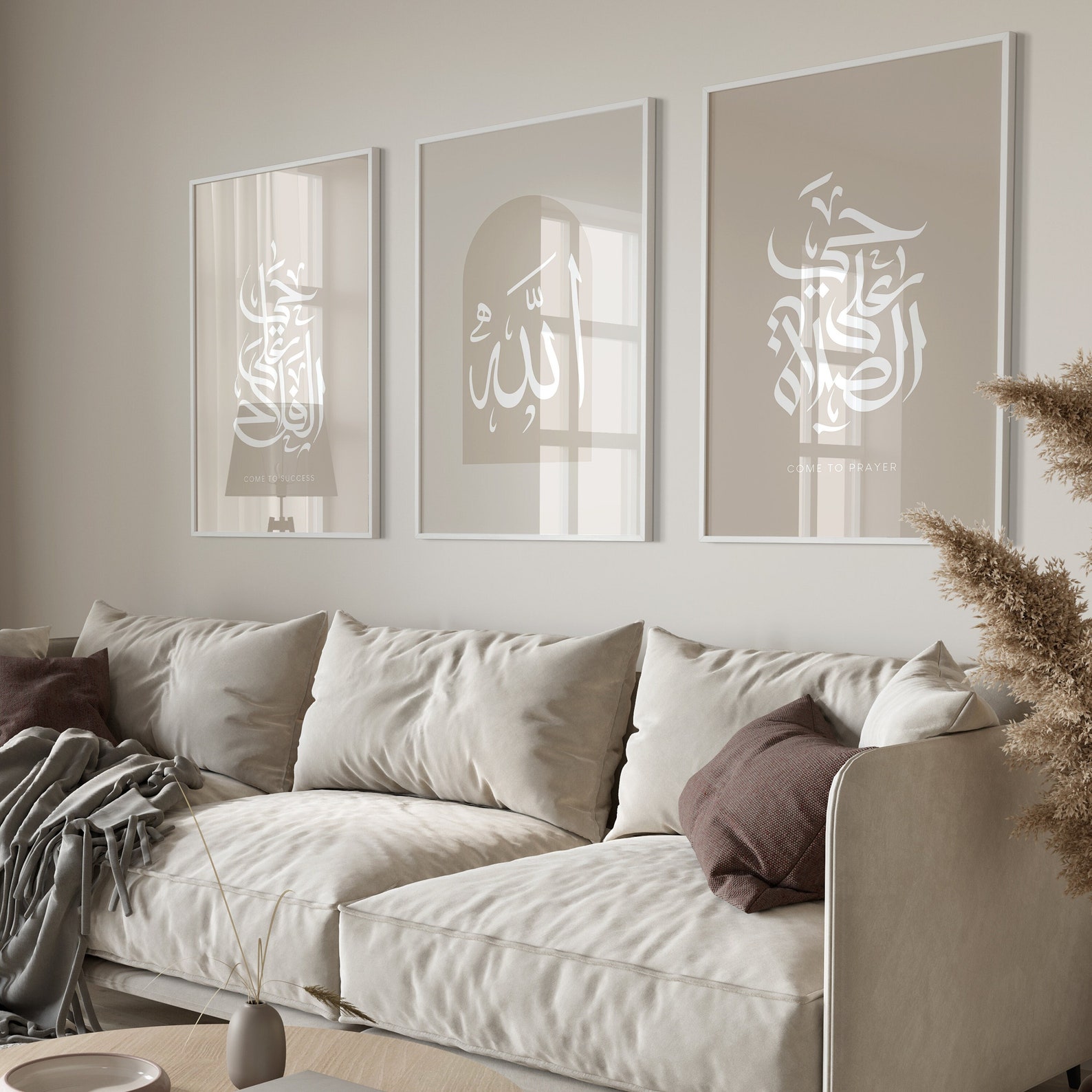 3x Islam Poster Set - Islamic Murals Calligraphy Art Islamic Wall Art ...