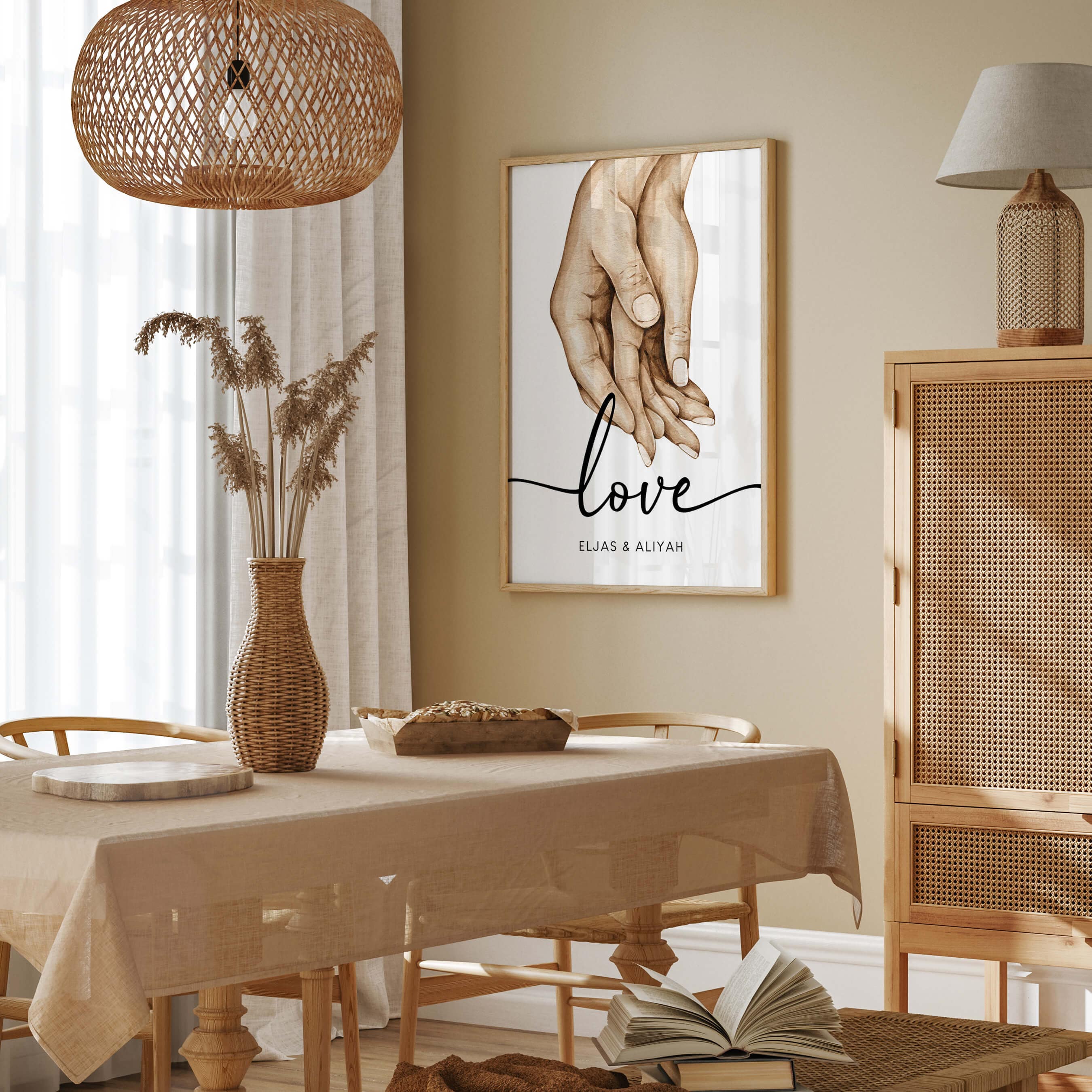 Personalized Love Poster With Name - Poster Print - Watercolor ...