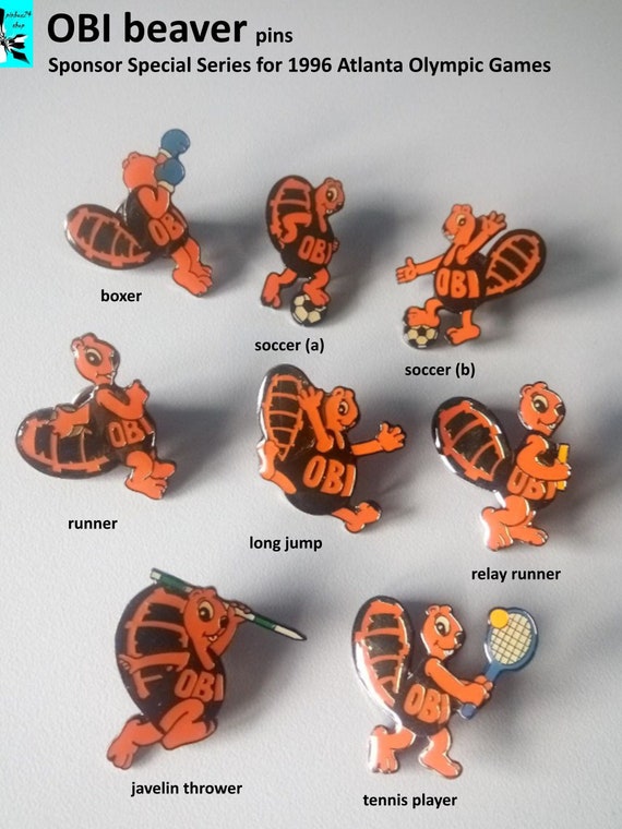 Rare comic pins from OBI beaver - Gem