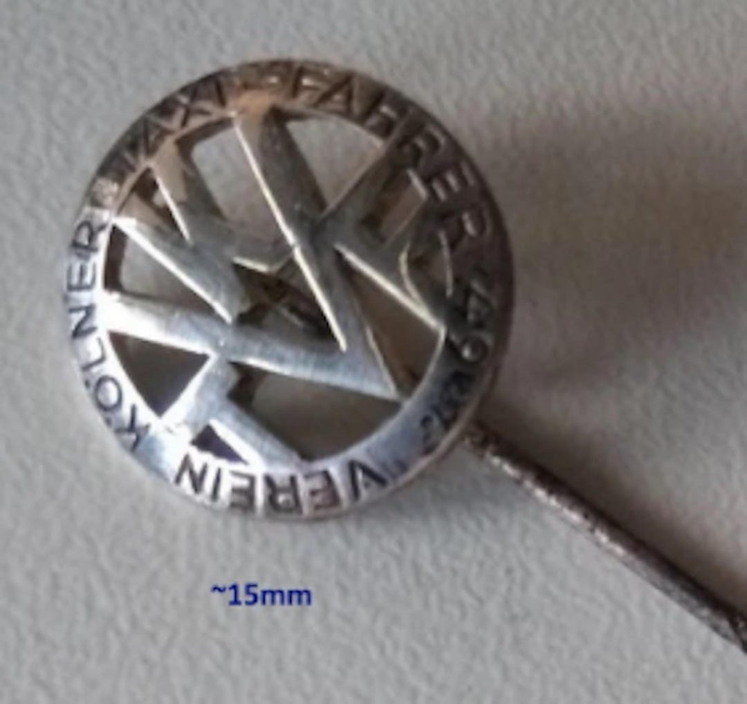 Historic Elegance: Cologne Taxi Driver Pin - Etsy