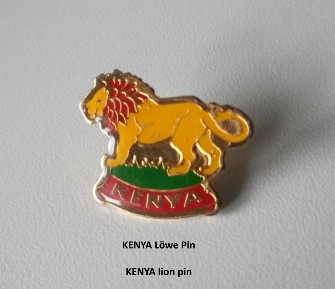 Royal and Stylish Discover the Kenya Lion Pin - Etsy