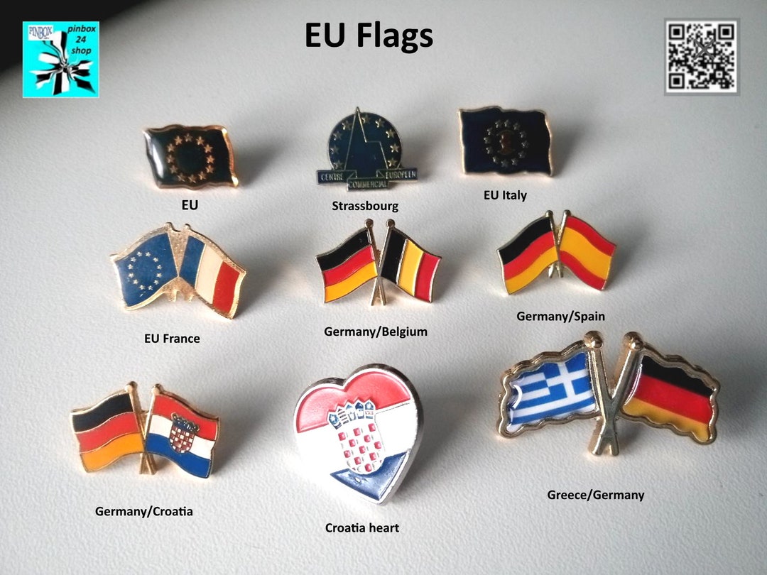 EU Country Flag Pins - Show Your European Pride! - Etsy