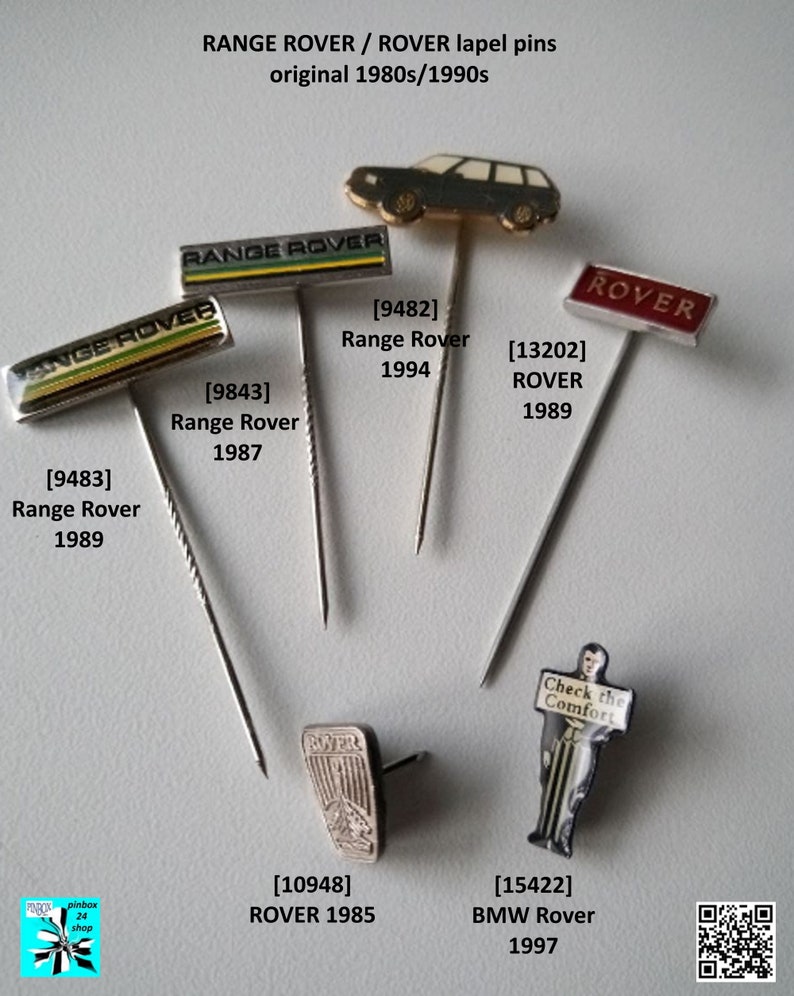 Stylish Original Accessory: Range Rover and Rover Lapel Pins - Etsy
