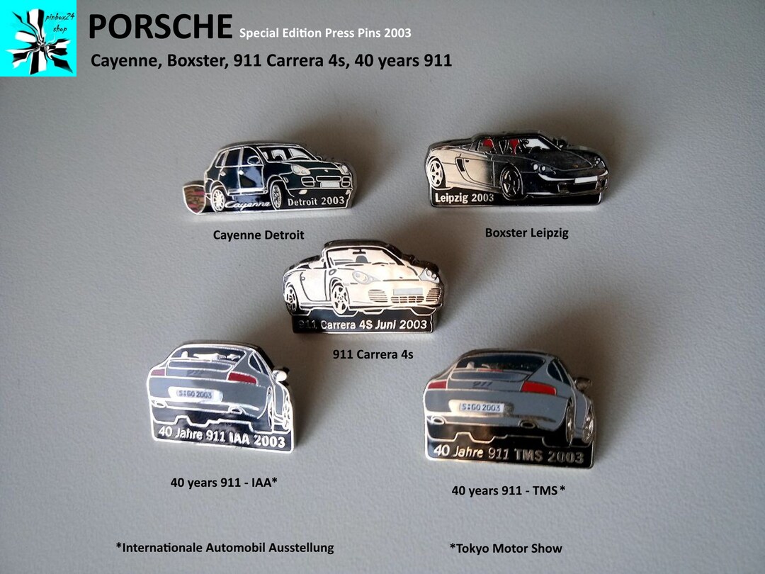 Original Porsche Press Pins – Rare Collectibles From 2003 - Etsy