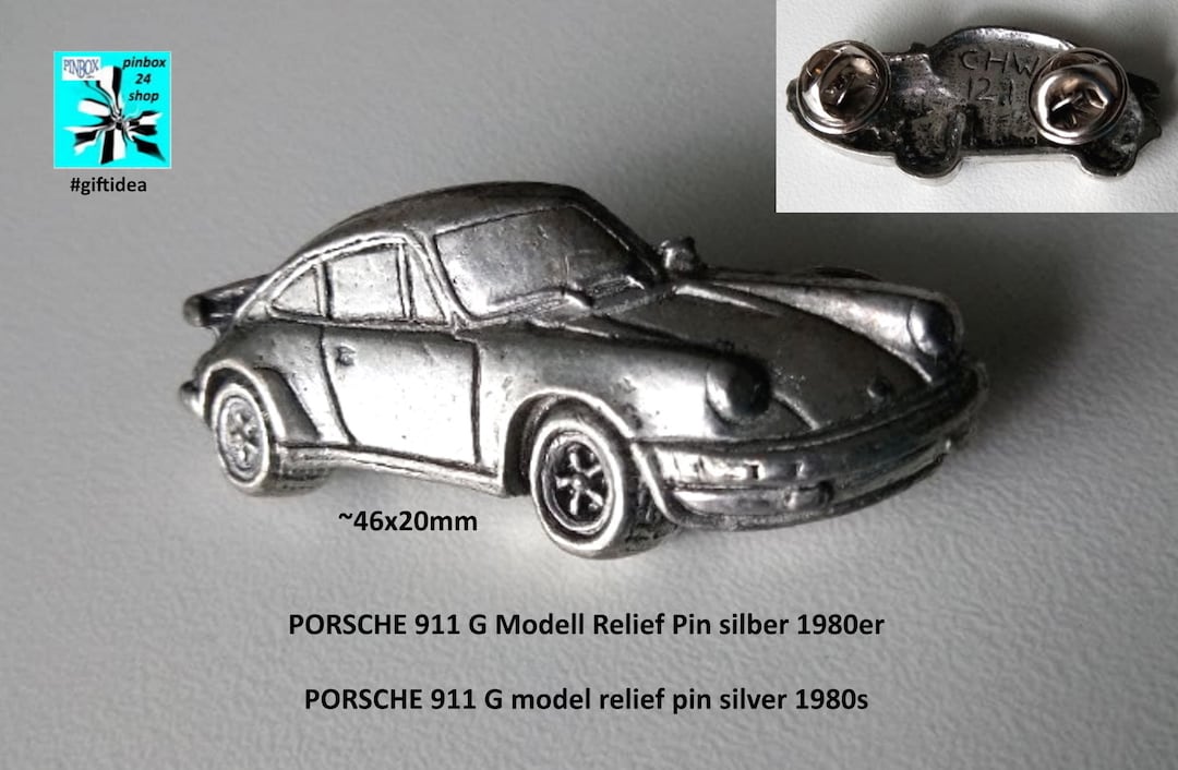 Porsche 911 Carrera G - Relief Embossed Silver Pin - Etsy