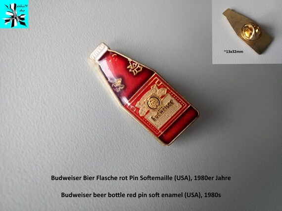 Beer bottle pins from Budweiser and Coors, 1980s - Gem