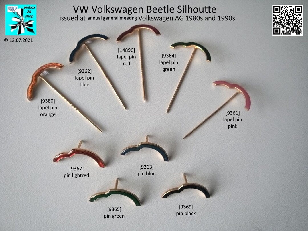 VW - Volkswagen Beetle Silhouette Badges and Pins - Etsy