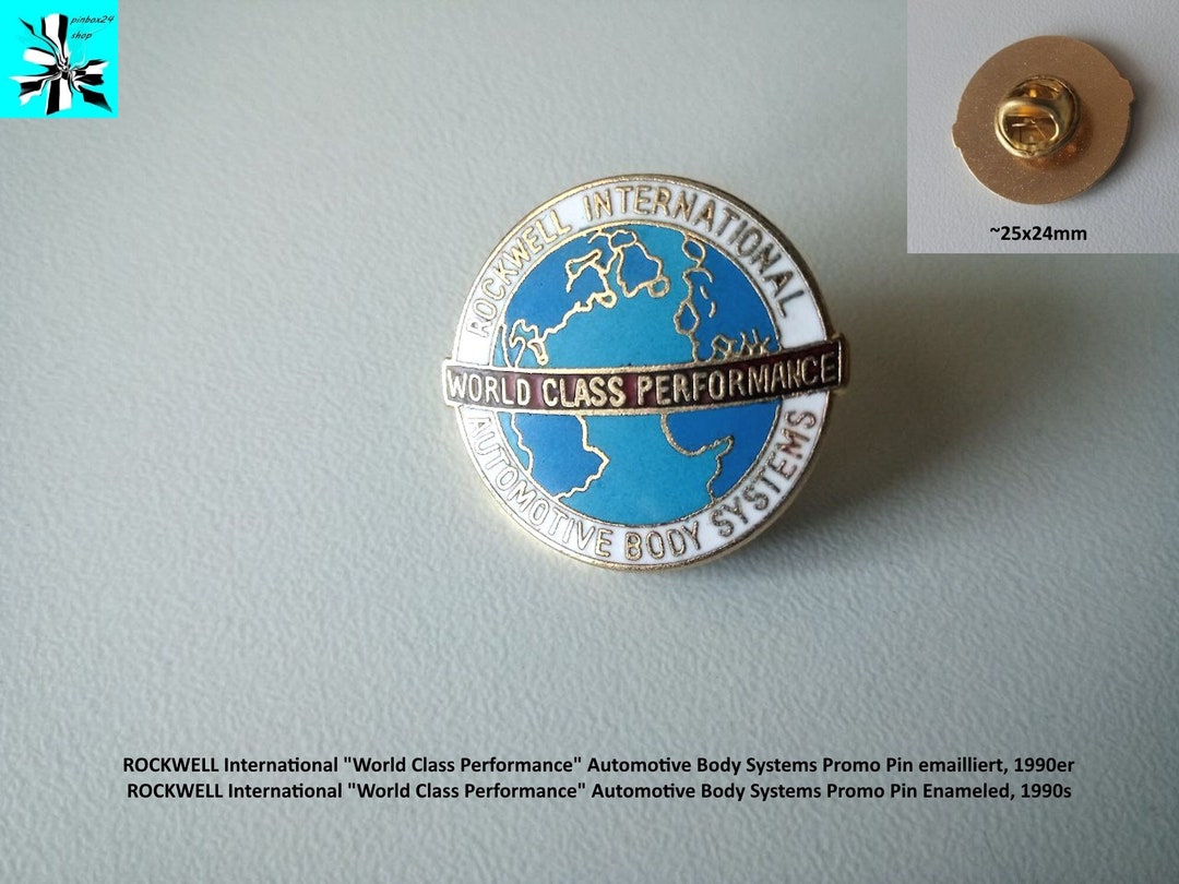 ROCKWELL International Pin - World Class Performance to Pin On! - Etsy