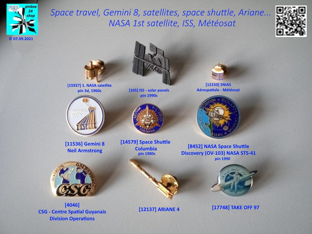 Space Satellites Gemini Space Shuttle Ariane Iss...pins - Etsy