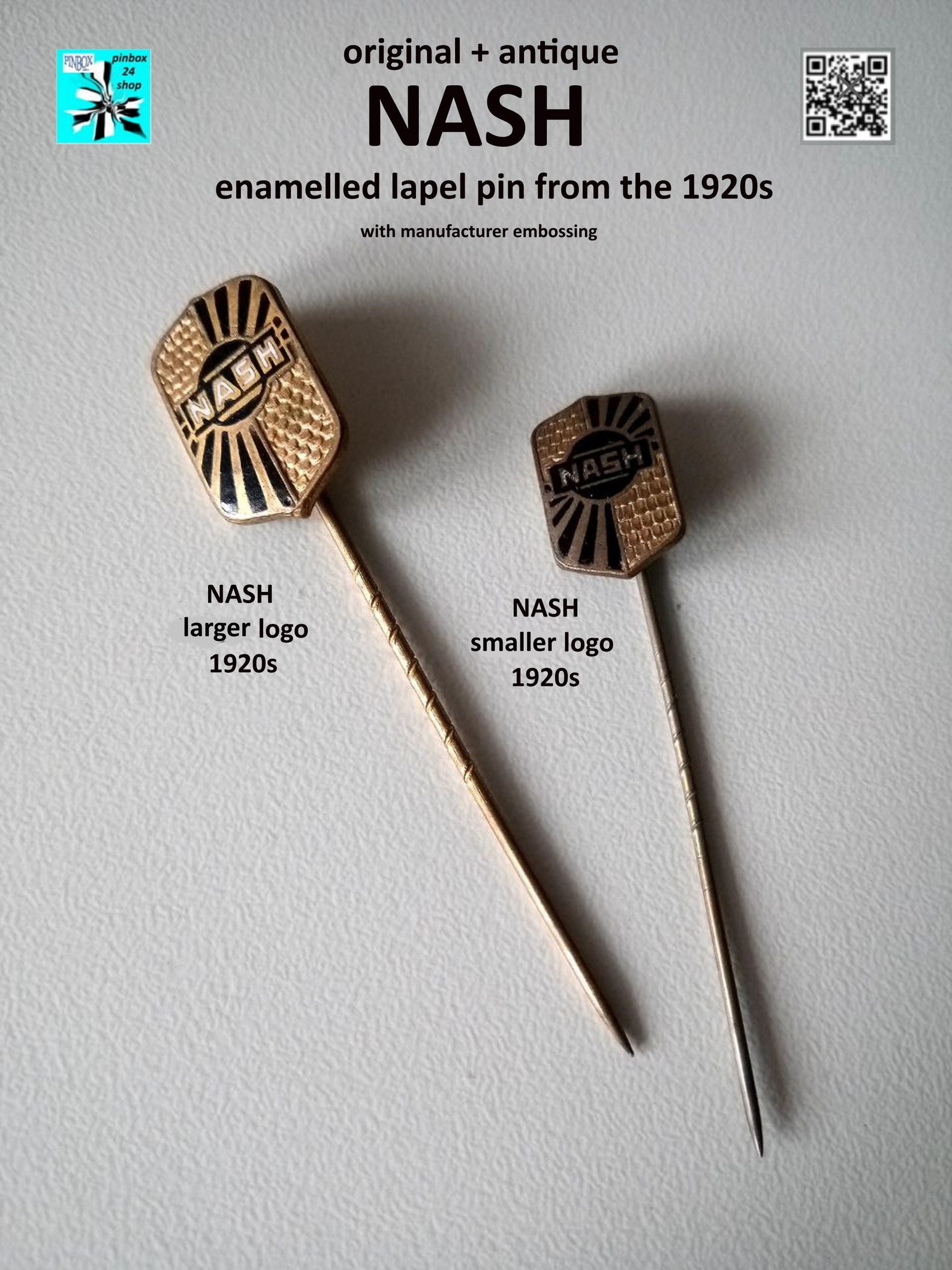 NASH Original Logo Enameled Pins From the 1920s Choose Now - Etsy