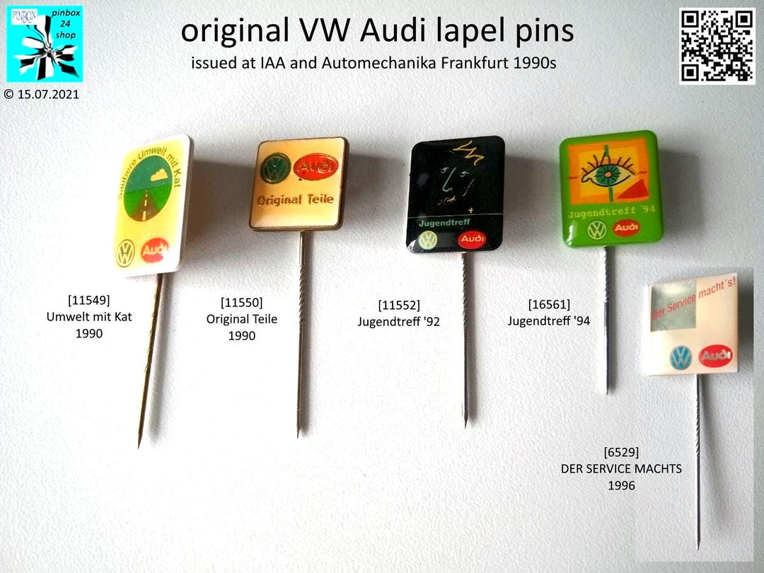VW Audi Pins - A Piece of Automotive History! - Etsy