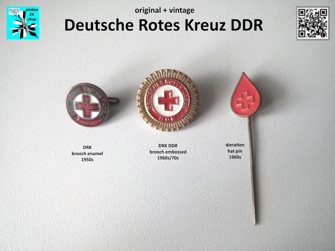 GDR Red Cross Badges - Historical Symbols of Solidarity! - Etsy