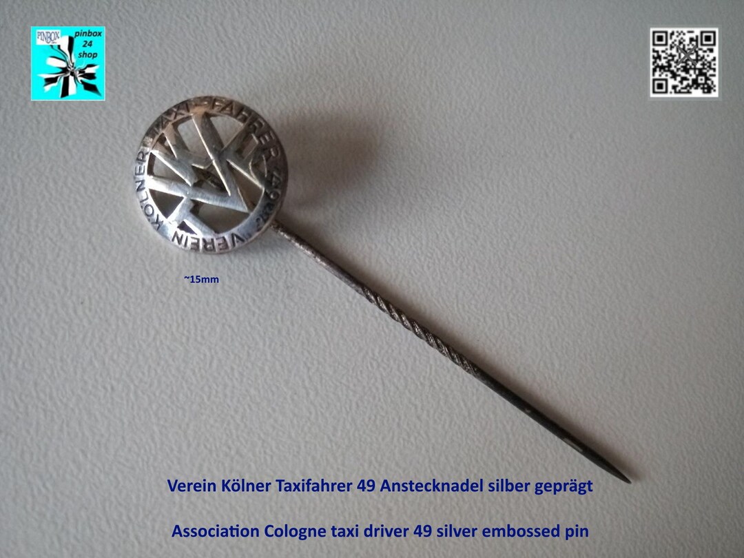 Historic Elegance: Cologne Taxi Driver Pin - Etsy
