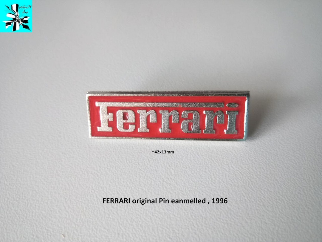 Unique Ferrari Lettering Pin Enameled From 1996 - Etsy