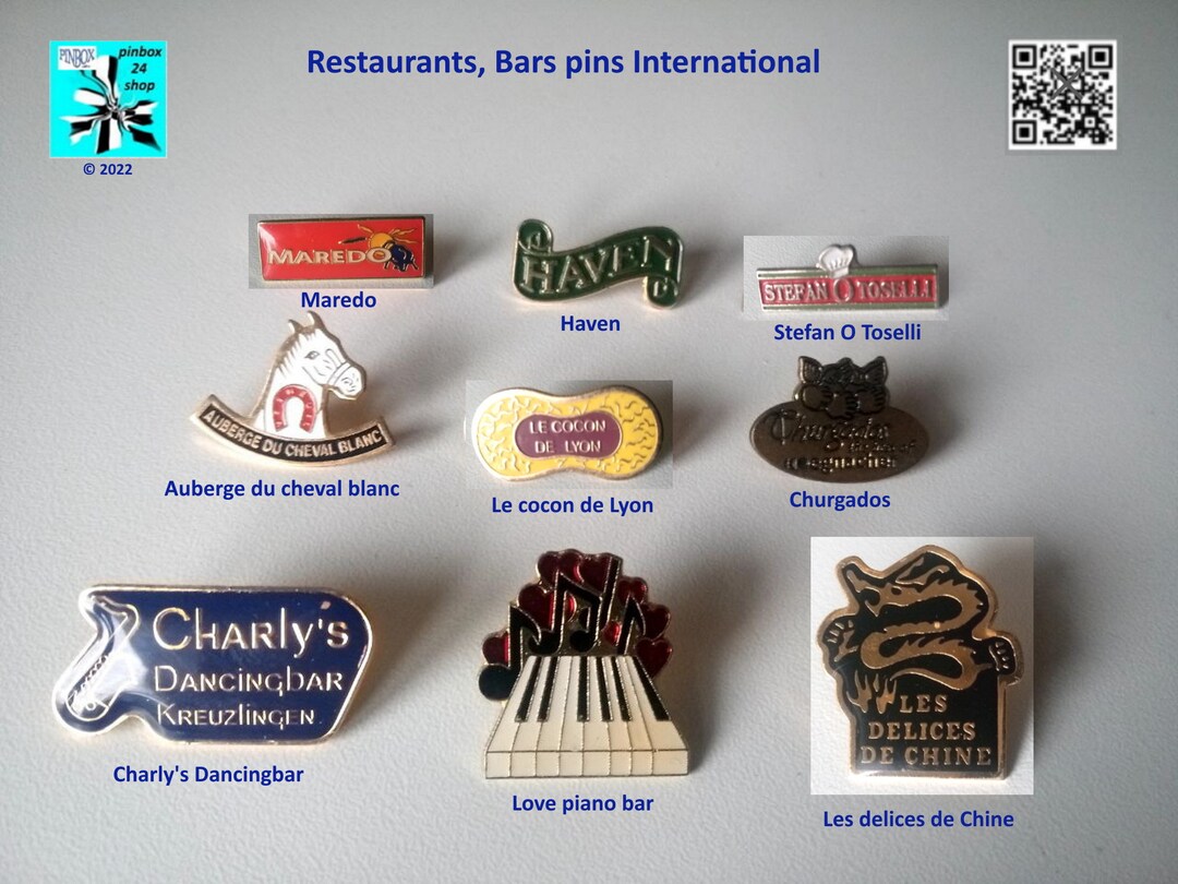Restaurant and Bar Pins - A Touch of International Flair! - Etsy
