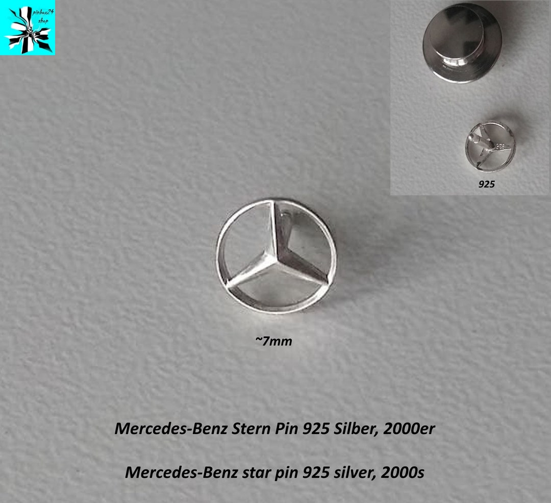 Elegant Mercedes-benz Star Pin Made of 925 Silver - Etsy