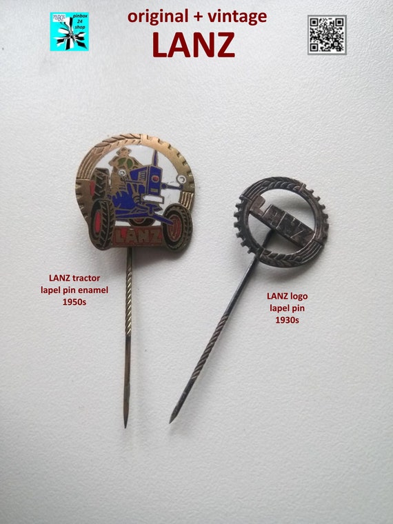 LANZ logo/tractor pins 1930s/1950s - choose now! - Gem