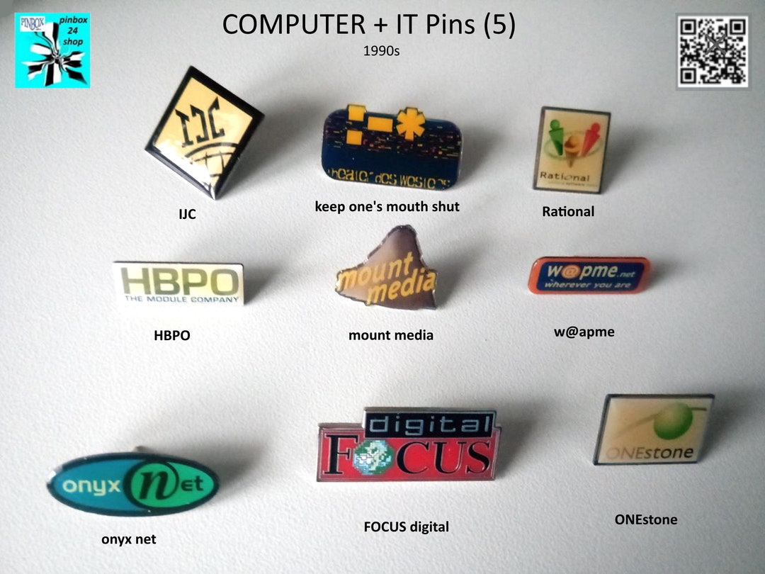 Computer IT Pins (5) 1990s - Choose Now :-) - Etsy