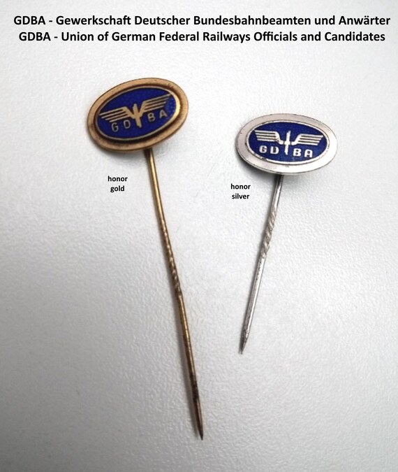 GDBA pin: honor for railway workers - Gem