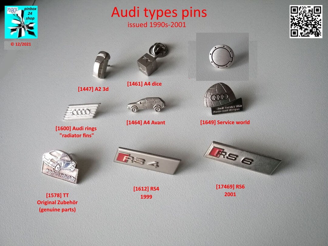 Rare Audi IAA Pins: A2, A4, RS4, RS6, TT – Original Collector's Item - Etsy