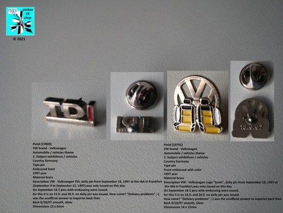 VW IAA pins: rarities from 1997 - Gem