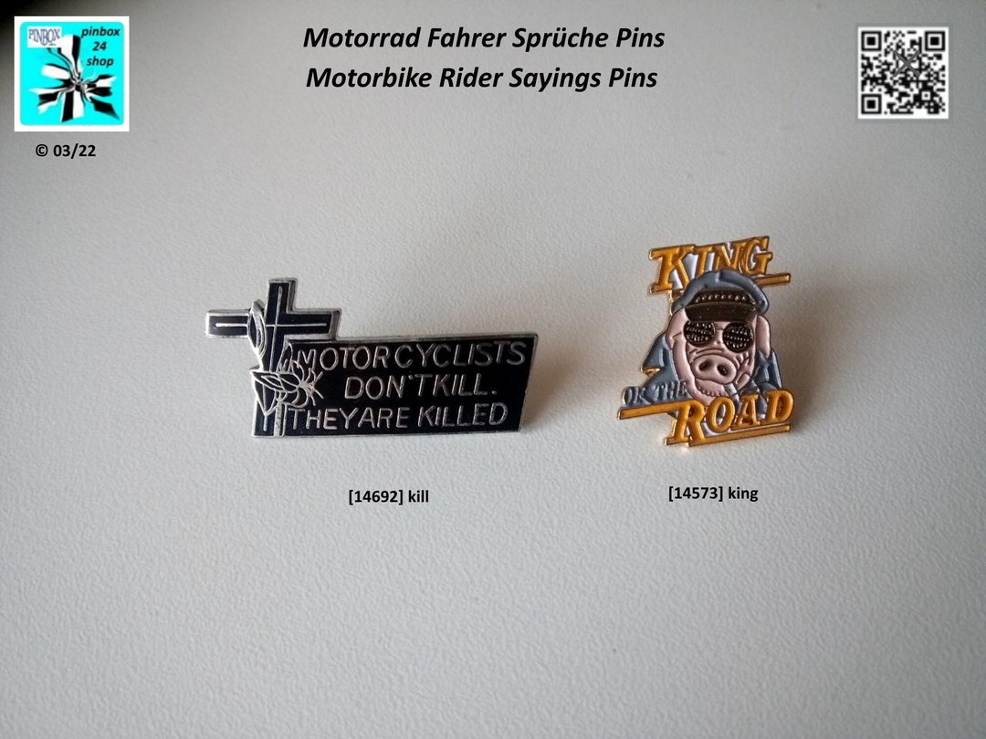 Biker Sayings Pins - Iconic Statements for Riders! - Etsy