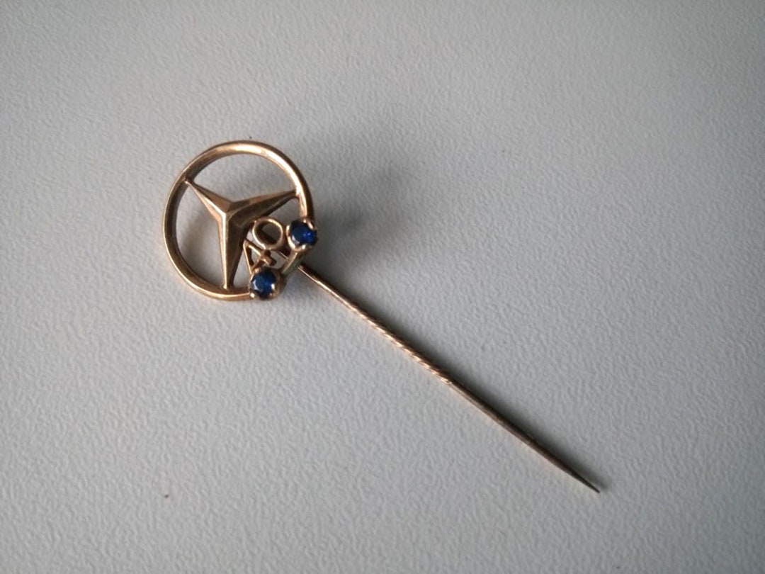 Exclusive Mercedes-benz Pin - 40 Years Loyalty, 2 Sapphires, 14K Gold ...