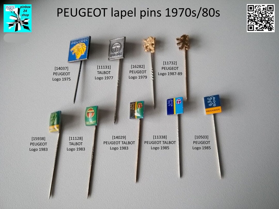 PEUGEOT/TALBOT Logo Pins - Original Collectibles! - Etsy
