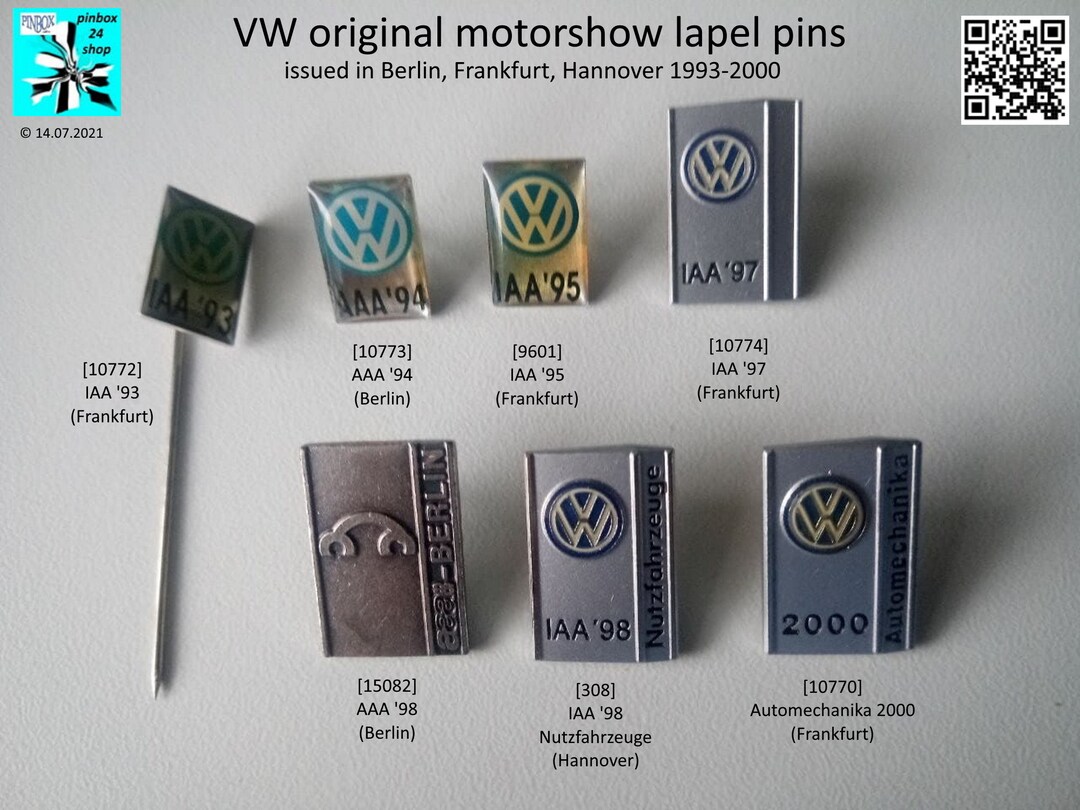VW Pins: the Highlights of the Automobile Trade Fairs - Etsy