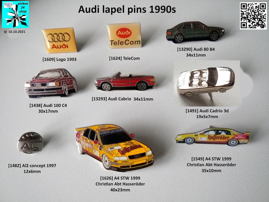 Audi, Audi Sport, Audi Types Different Motif Pins 1990s - Etsy