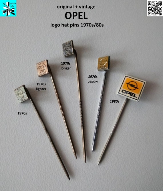 OPEL logo square pins: Originals from the 70s and 80s - Gem