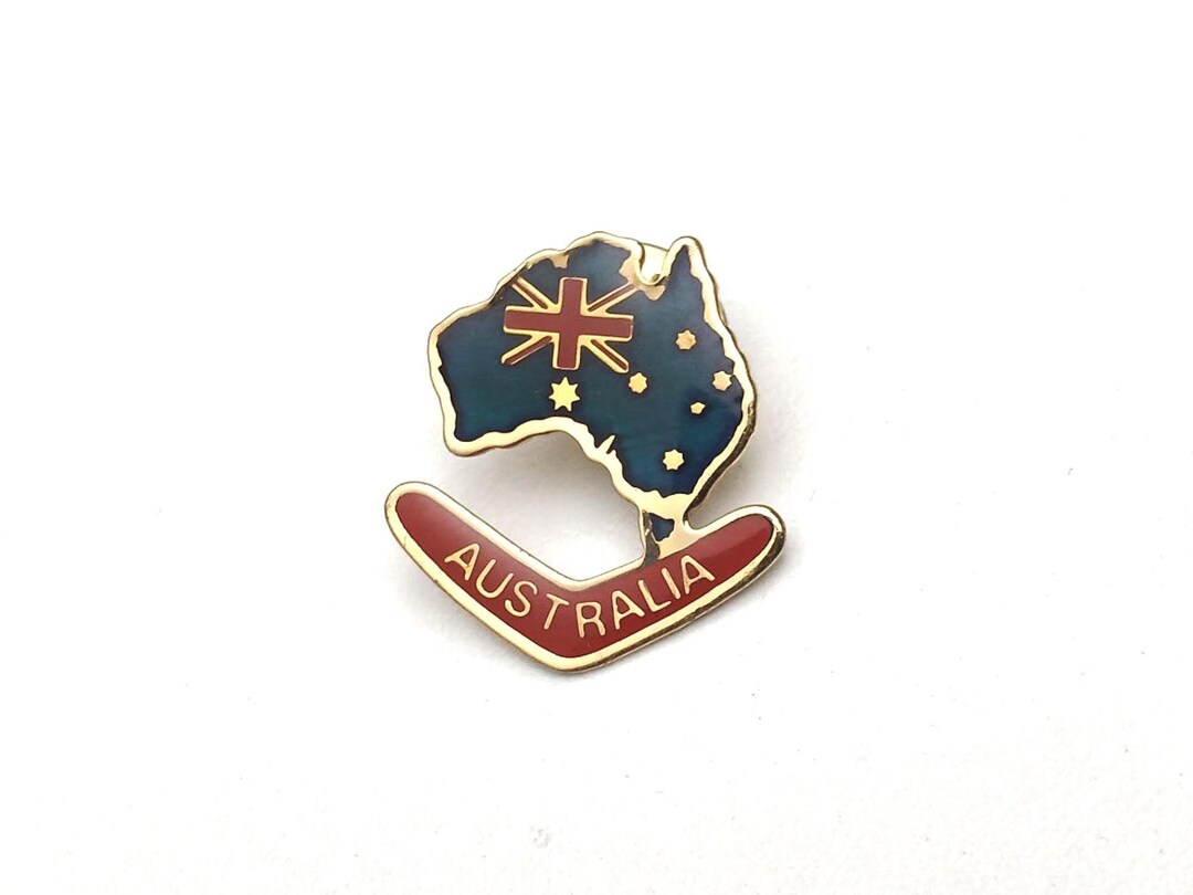 AUSTRALIA Pin - Land, Flag, and Boomerang! - Etsy Australia
